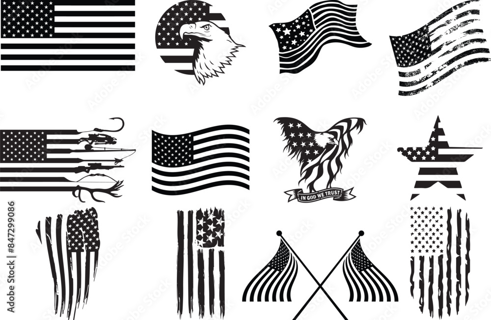 American Flag svg, 4th Of July svg, Distressed Flag svg, Fourth Of July ...