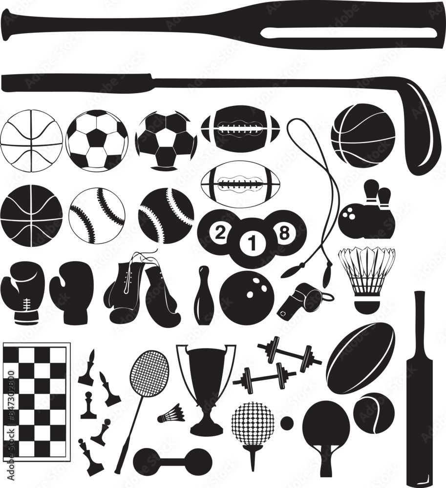 Sports Equipment svg, Sports Equipments svg, Sports svg, Equipment ...