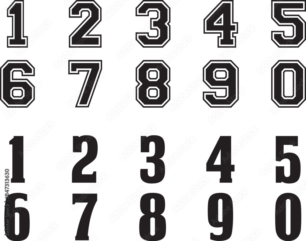 Jersey Numbers Svg, Sport Numbers SVG, Sport Numbers Cricut, College ...