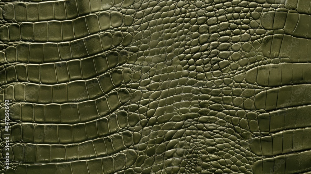 Texture resembling alligator skin in olive green faux leather vinyl ...