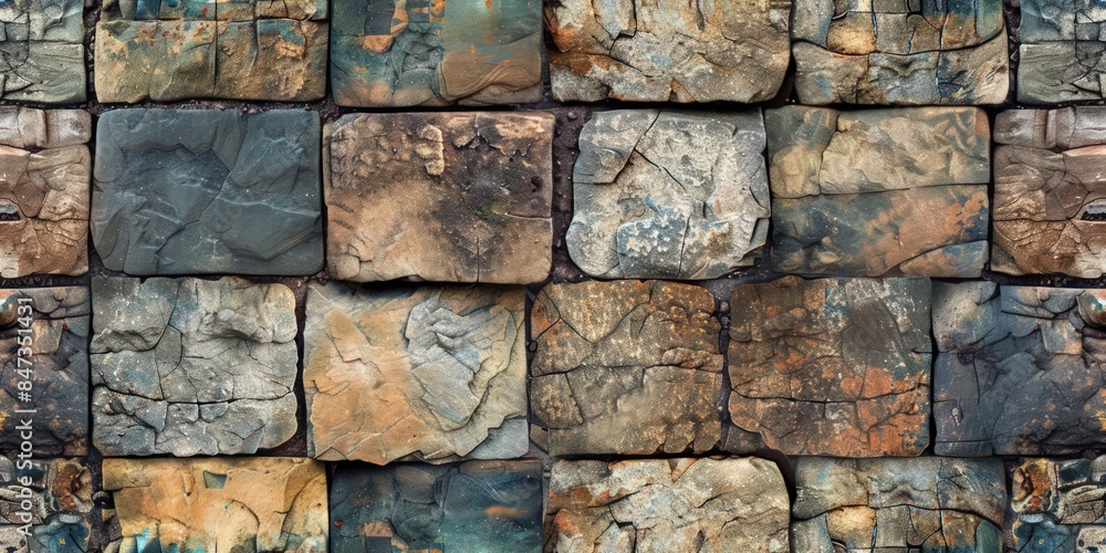 rock square tile, stylized texture Stock Illustration | Adobe Stock