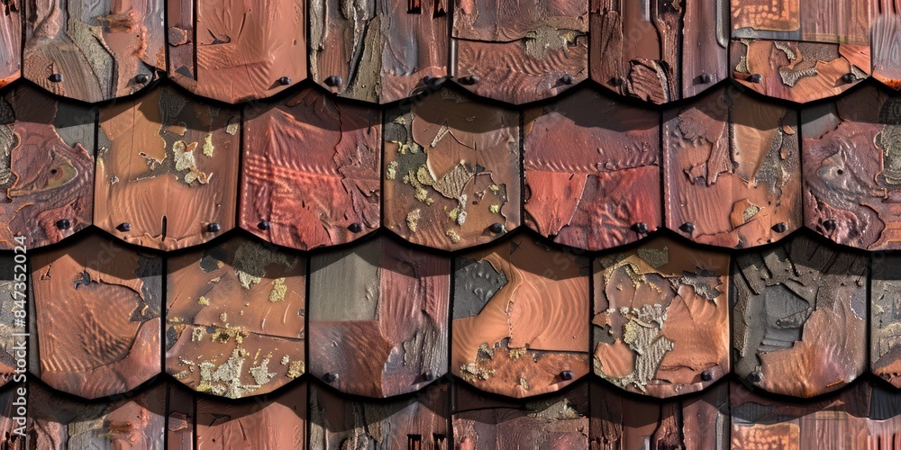 shingles medieval roof texture wallpaper Stock Illustration | Adobe Stock