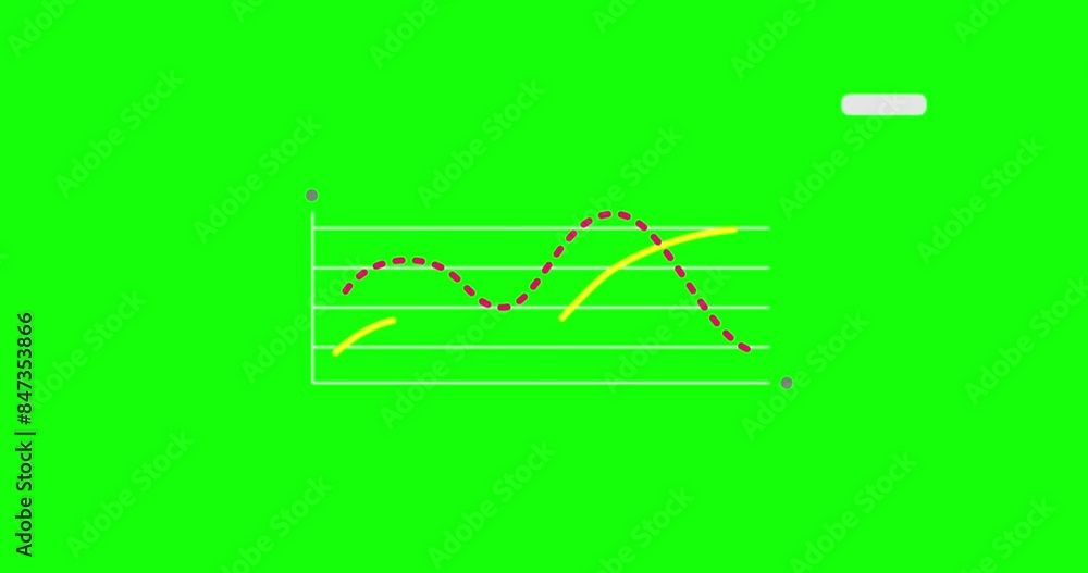Loop animation of simple graph. Animated Infographic on green ...