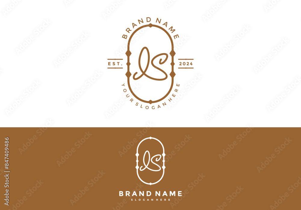 Line art logo design letter ls combination Stock Vector | Adobe Stock