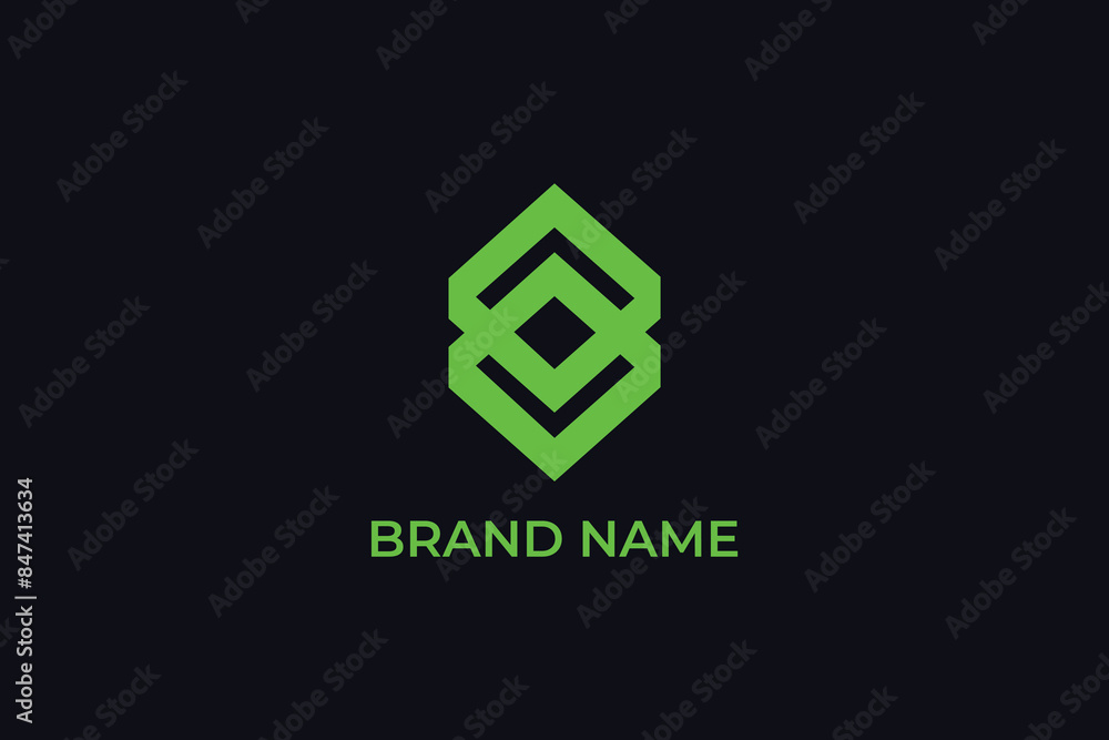 set of hexagon logo, hexagon chain link logo, finance investment ...