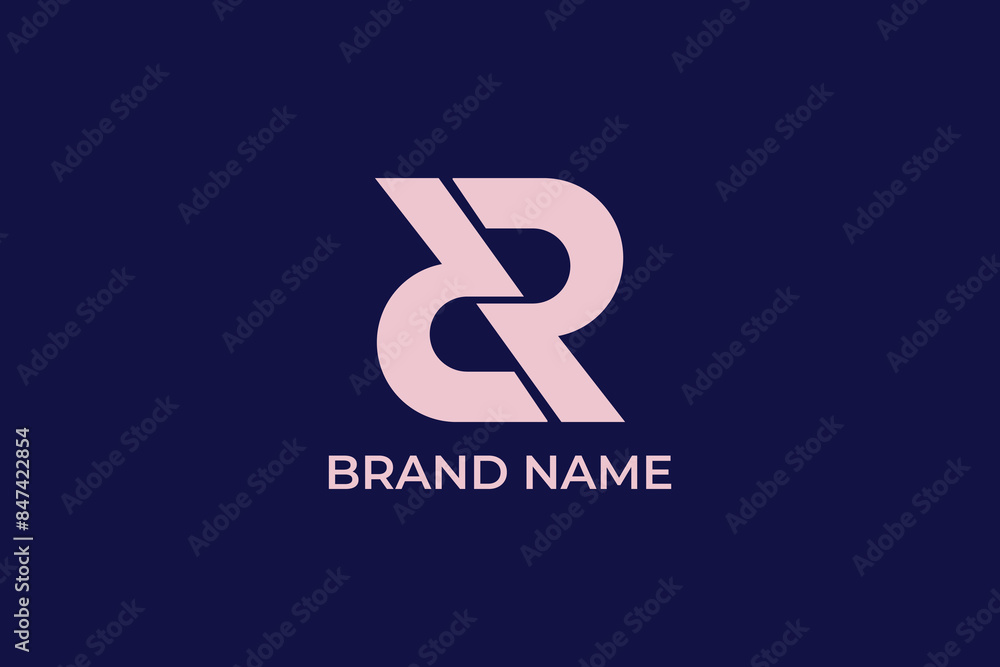 letter RP iconic abstract logo, letter RP finance company logo ...