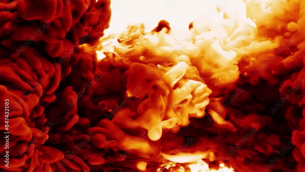 Vivid and Dynamic Underwater Transition of Ink Paint Splatter in 4K ...