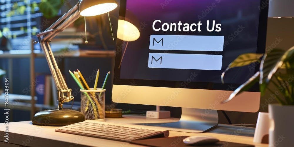 An email inbox on a computer screen, "Contact Us" email highlighted ...