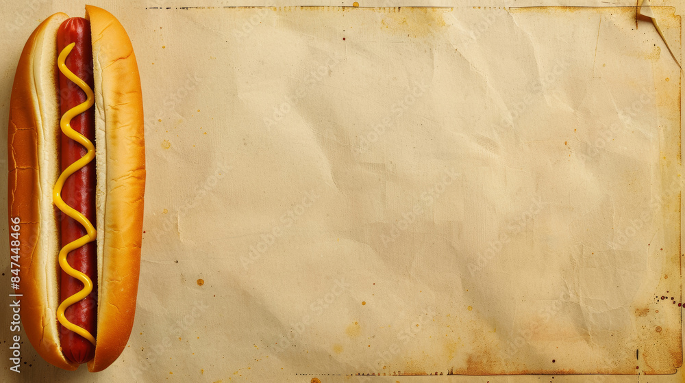 hotdog illustration design, retro poster, for national hotdog day ...