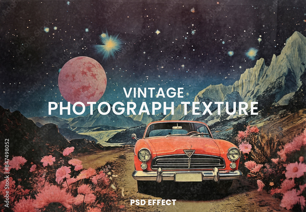 Modelo de Vintage Texture Effect With Generative AI do Stock | Adobe Stock