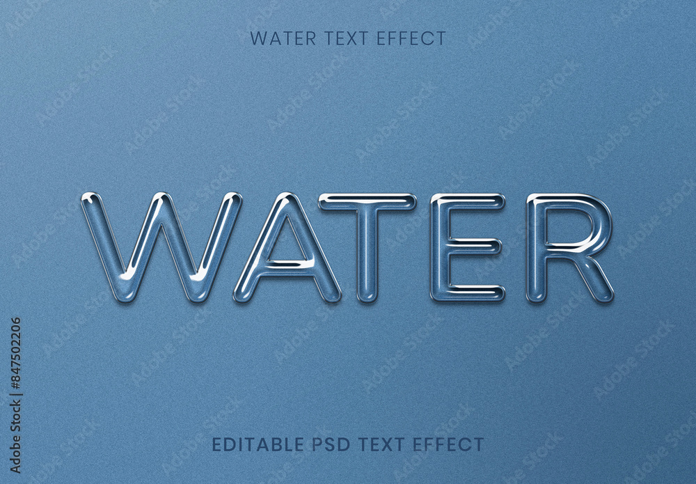 Water Text Effect Stock Template | Adobe Stock