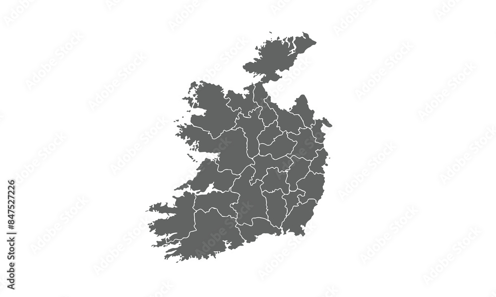 Ireland map isolated on white background. for website layouts ...