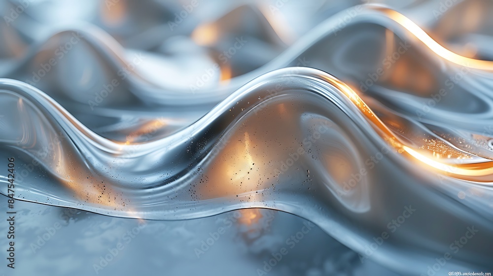 **Textured oily surface with a subtle receded glass effect, 3D render ...