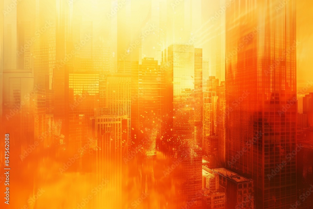 Summer Heat Texture Background, Hot Wave In City Mockup, Heatwave Blur ...