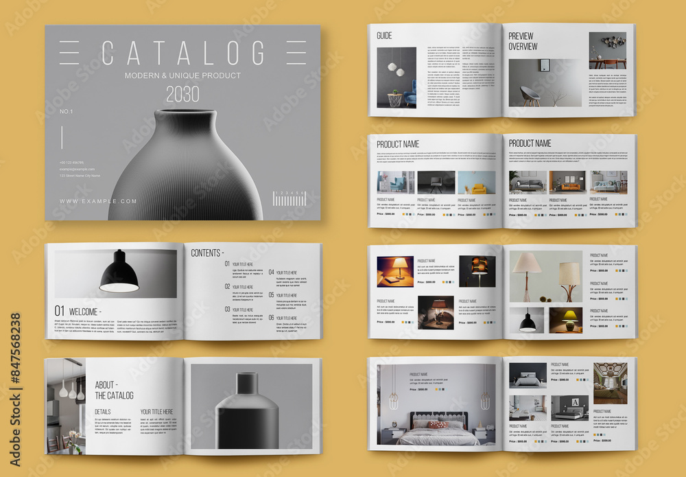 Catalog Brochure Layout Stock Template | Adobe Stock