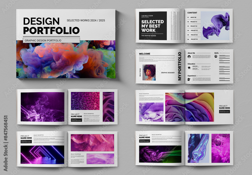 Graphic Design Portfolio Stock Template Adobe Stock