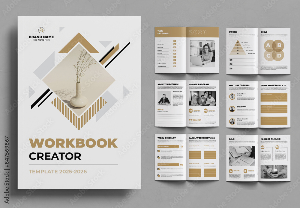 Workbook Creator Template Stock Template | Adobe Stock