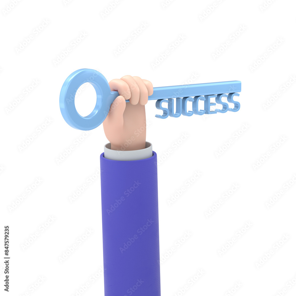 Flat 3d isometric key to success in business concept web infographics ...