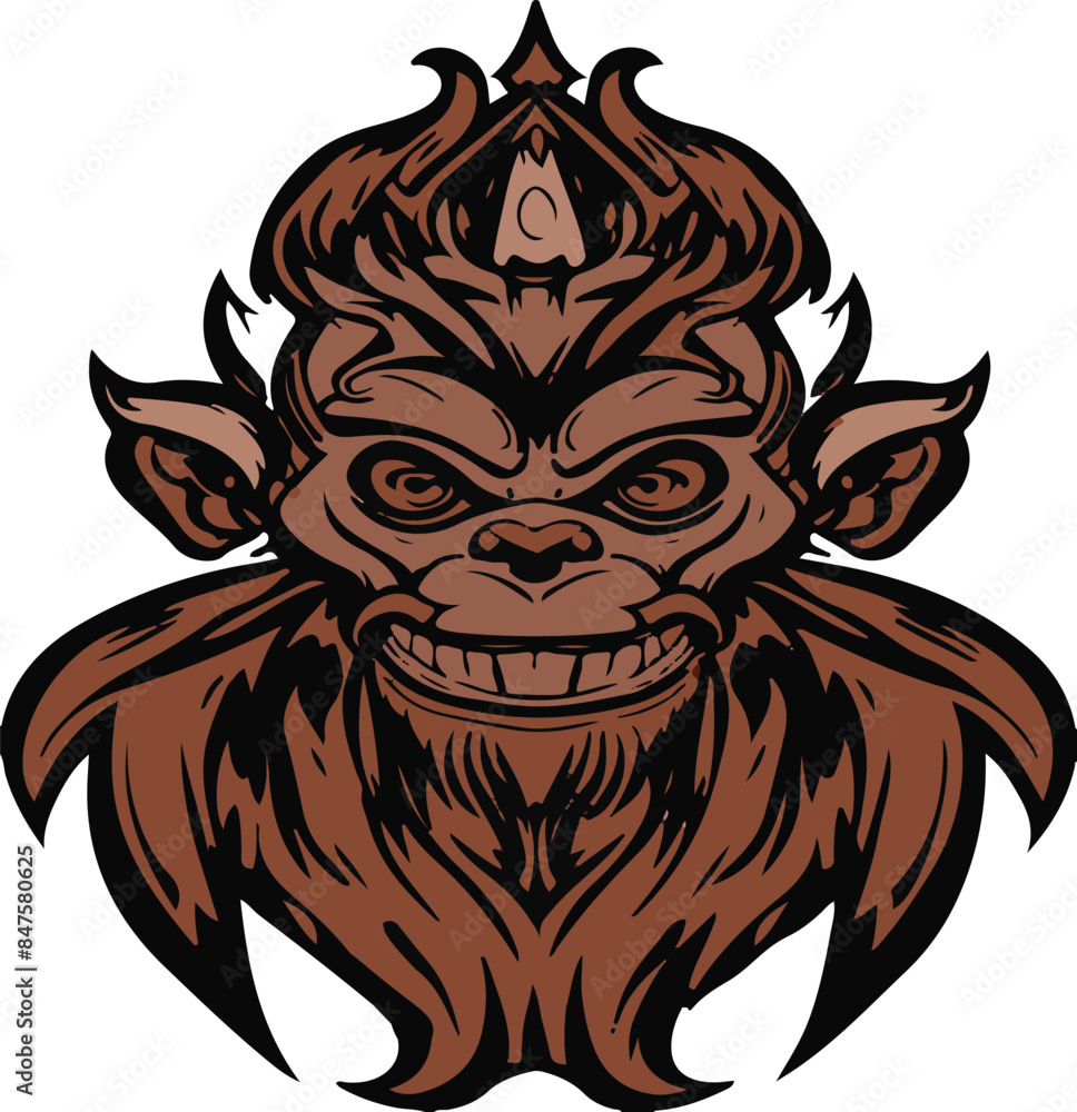 illustration hanuman head vector. hanuman is a deity in Hinduism Stock ...