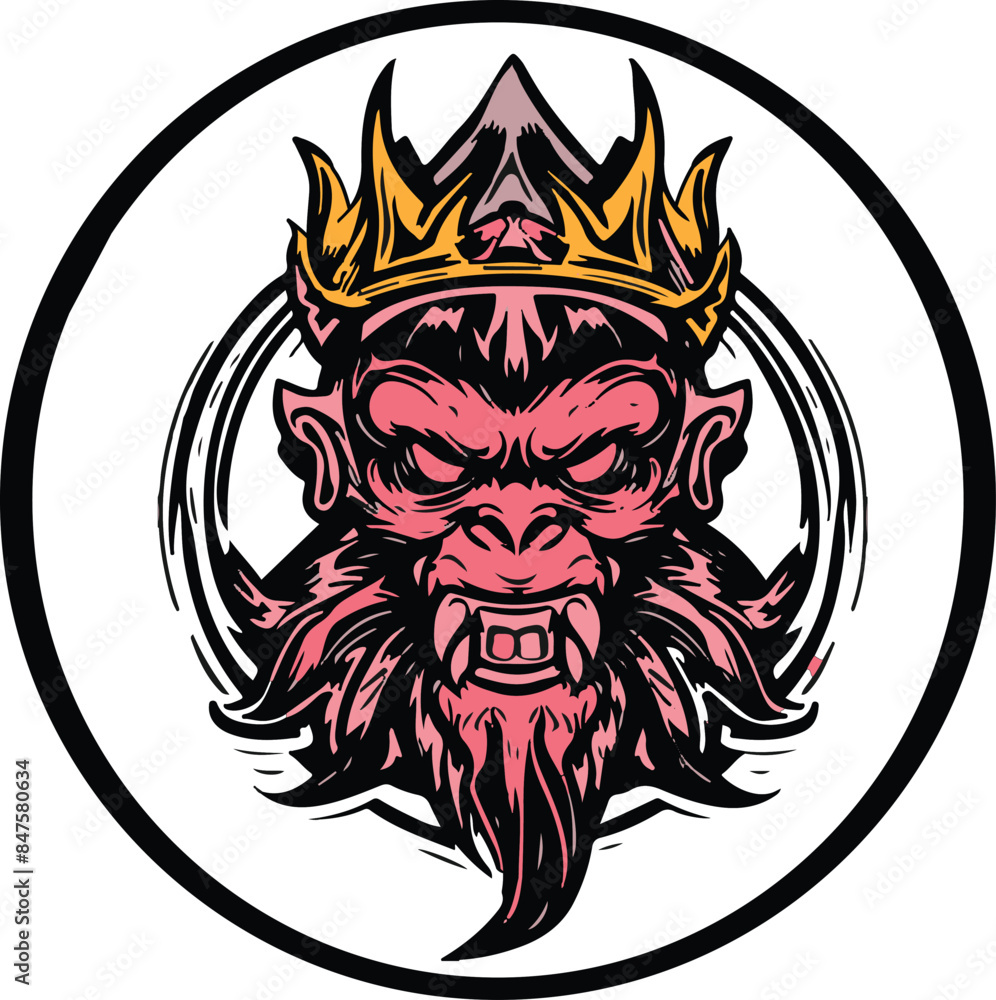 illustration hanuman head vector. hanuman is a deity in Hinduism Stock ...