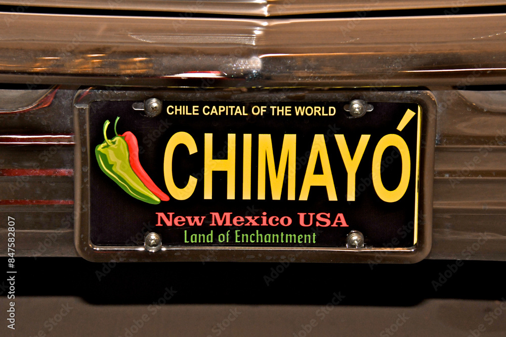 Special “Chile” vanity plate issued by New Mexico Motor Vehicle ...