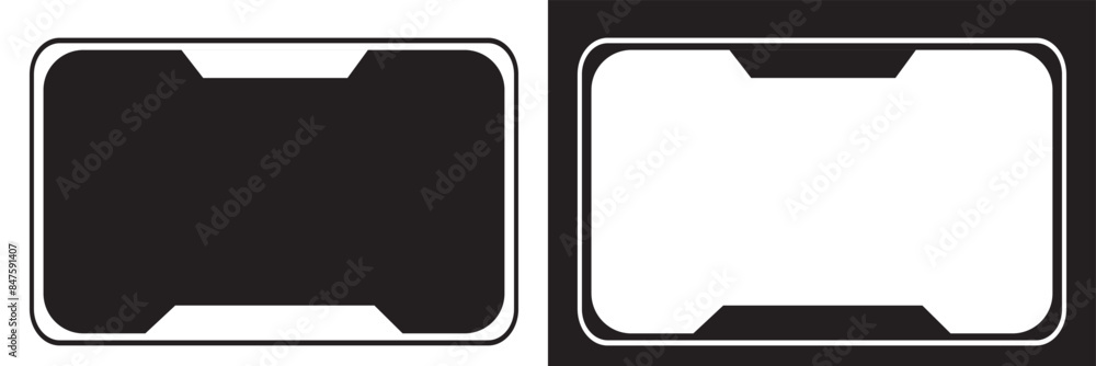 Blank license plate template. Clipart image. isolated on white and ...