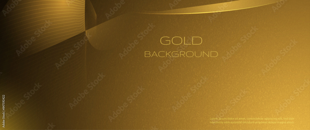 Vector abstract light gold effect, flow line, motion pattern and golden ...