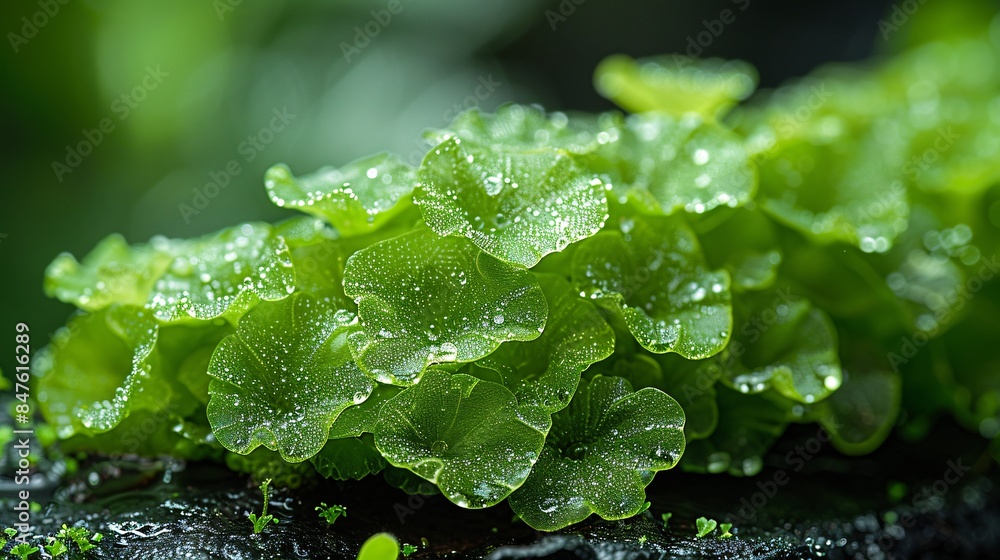 Wolffia globosa, also known as aquatic moss, is a floating plant that ...