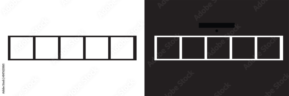Blank photo booth strip template. Clipart image. isolated on white and ...