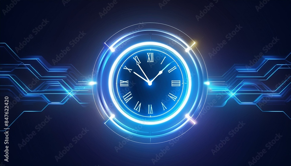 speedometer on red background, time is money concept, clock on the wall ...