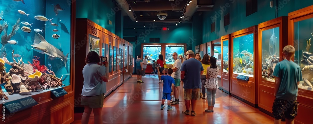 Family exploring a museum for National Museum Day, fascinating exhibits ...