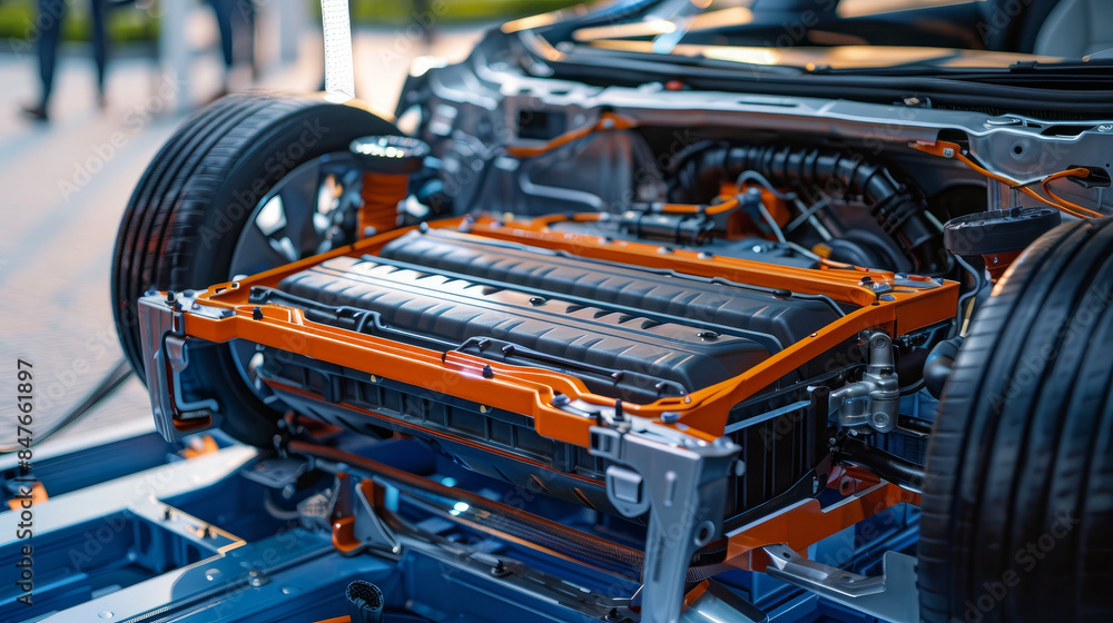 Electric cars store energy in lithium batteries. These batteries are ...