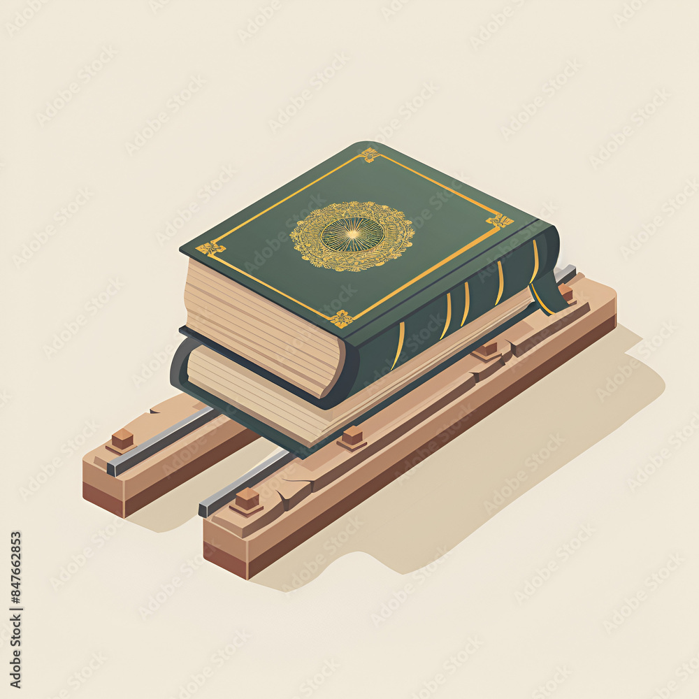 Kuran with Rail Vector color Icon Design, Eid al-Adha or Eid-ul-Kabir ...