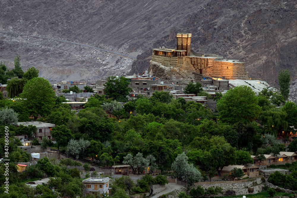 Hunza, Pakistan - 16th May 2024; View of Altit fort at Hunza Valley, a ...