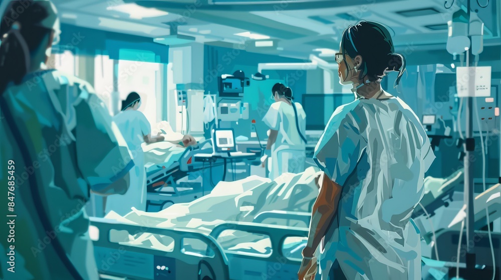 Nurse in the Emergency Room: In the emergency room, a nurse coordinates ...