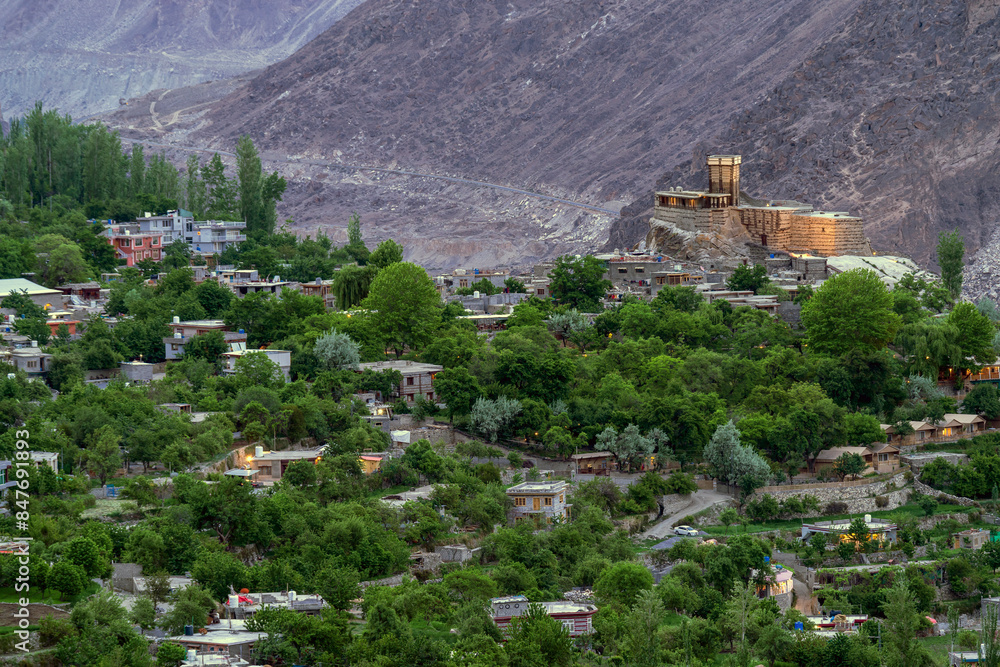 Hunza, Pakistan - 16th May 2024; View of Altit fort at Hunza Valley, a ...