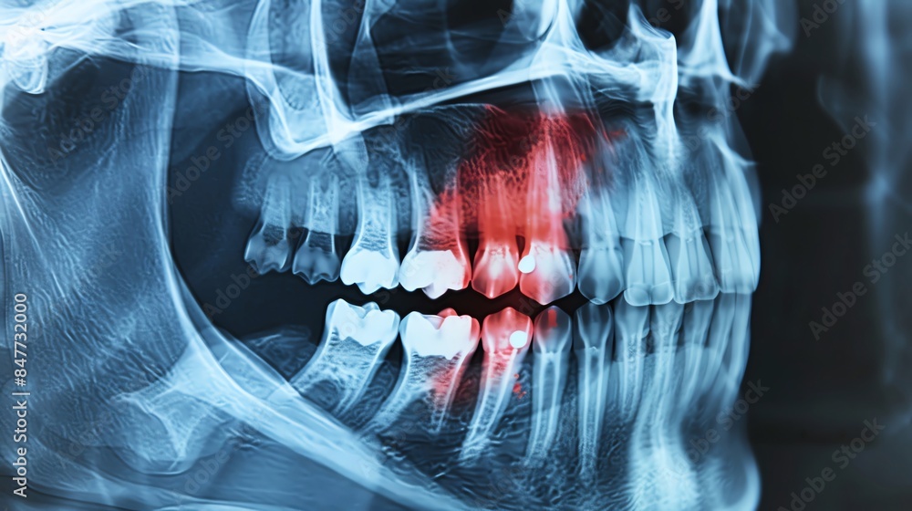 Mandibular Fracture Xray of the mandible revealing a fracture near the ...