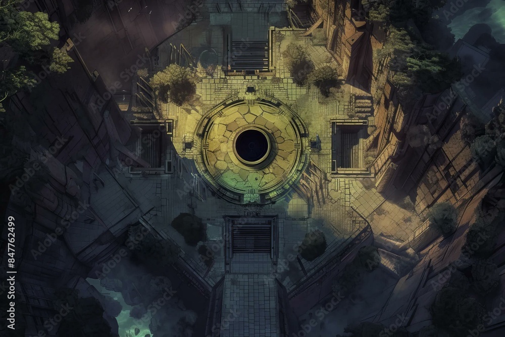 DnD Battlemap "Sphinx Lair Battlemap - A detailed labyrinthine setting ...