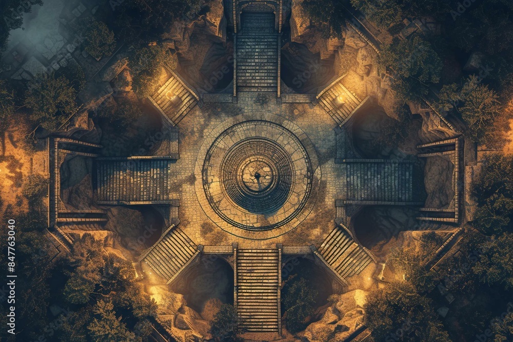 DnD Battlemap Sphinx Lair Battle Map for Fantasy Settings. Stock ...