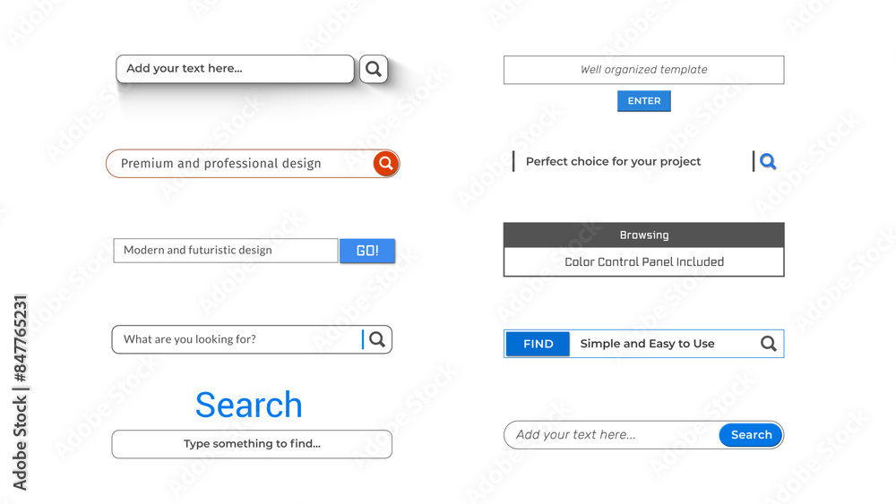 Multi-Purpose Searching Titles Stock Template | Adobe Stock