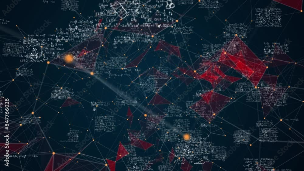 camera movement in digital space with animation of algebraic, physical ...