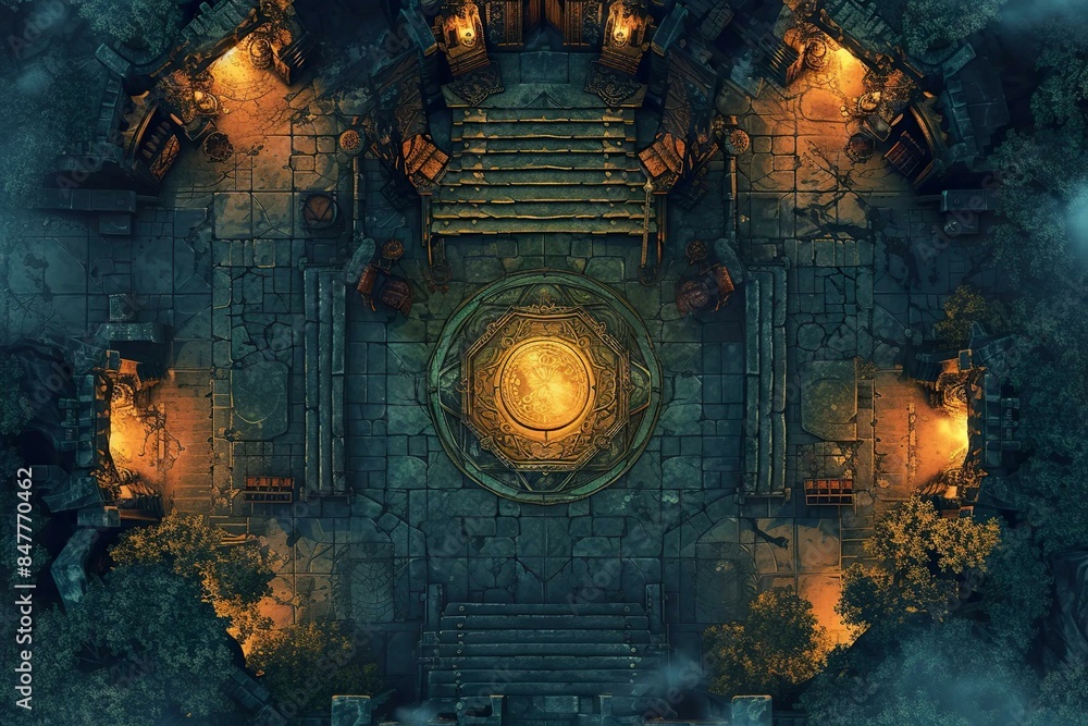 DnD Battlemap Throne Room Battle Map - Majestic setting for epic ...