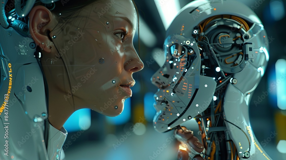 Robots and humans work together using AI and machine learning to ...