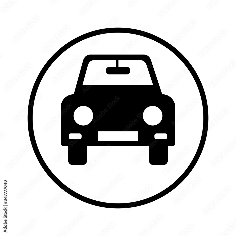 Car icon. Transport Map placeholder landmark icon set. Transparent ...