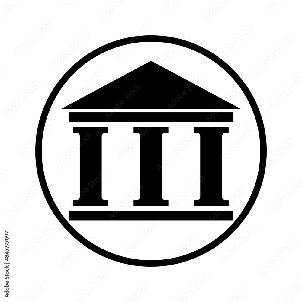 University icon. Map placeholder landmark icon set. Transparent ...