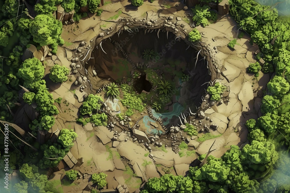 DnD Battlemap "Wyvern Nest Battlemap" - A detailed and intricate map of ...