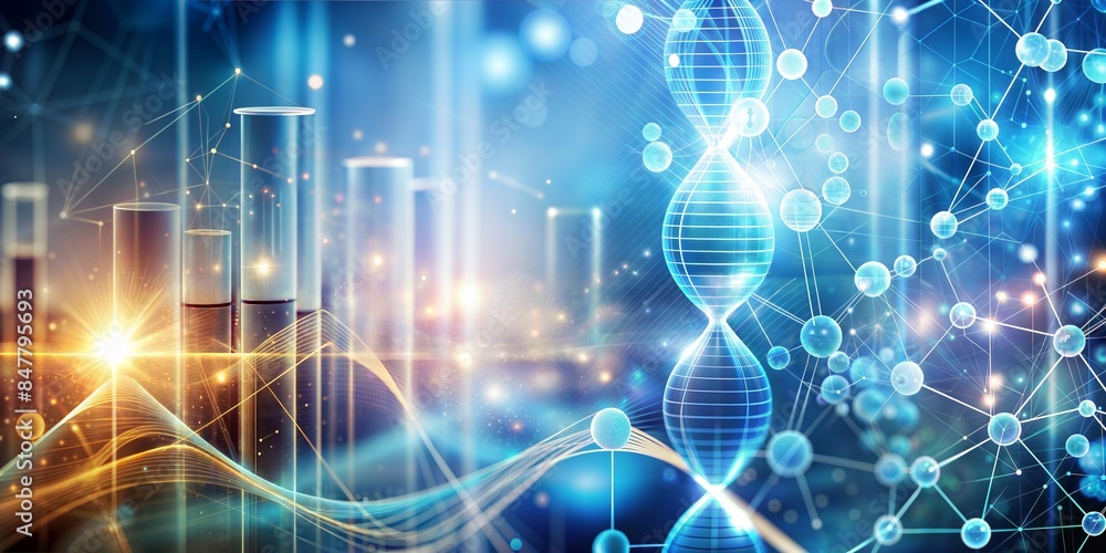 Digital background for Biotech abstract concept, left part of ...