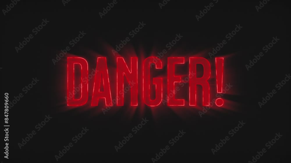 Warning Sign Reveal Fx Intro/ Animation of a warning sign background ...