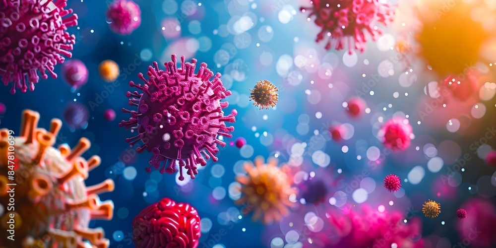 Visual Representations Of Allergic Reactions Involving Allergens And Immune System Icons