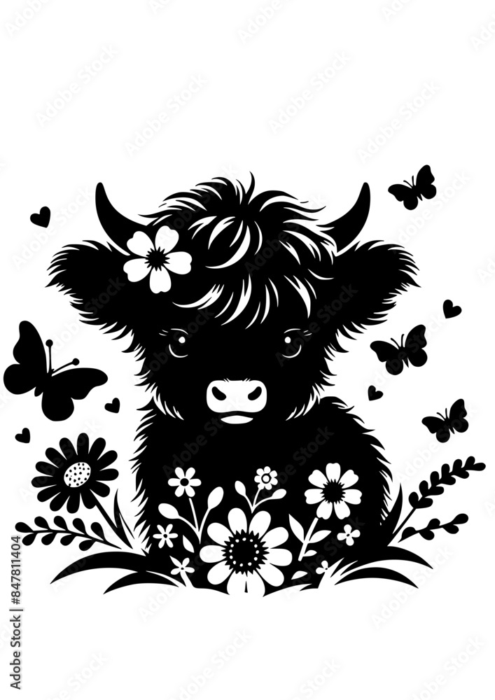 Highland Cow, Baby Cow SVG, Cow Head SVG, Baby Cow Clipart SVG ...
